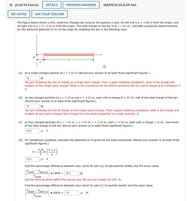 Solved The figure below shows a thin, uniformly charged bar | Chegg.com