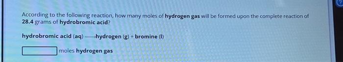Solved According to the following reaction, how many moles | Chegg.com