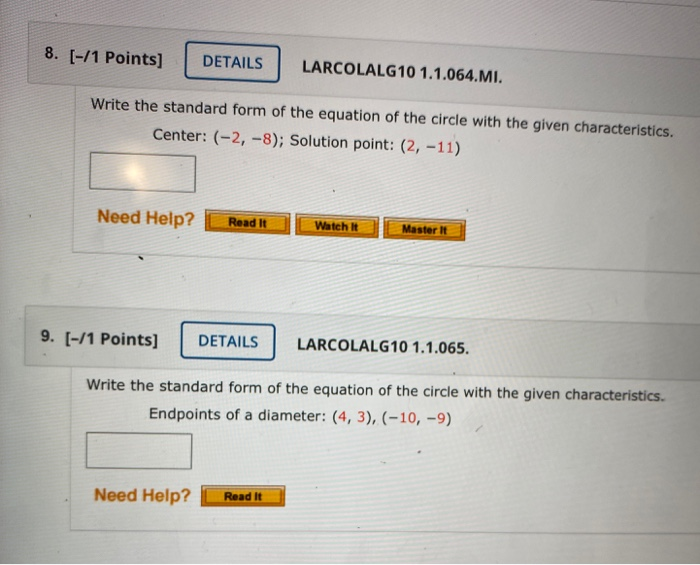 Solved 8. [-/1 Points) DETAILS LARCOLALG10 1.1.064.MI. Write | Chegg.com