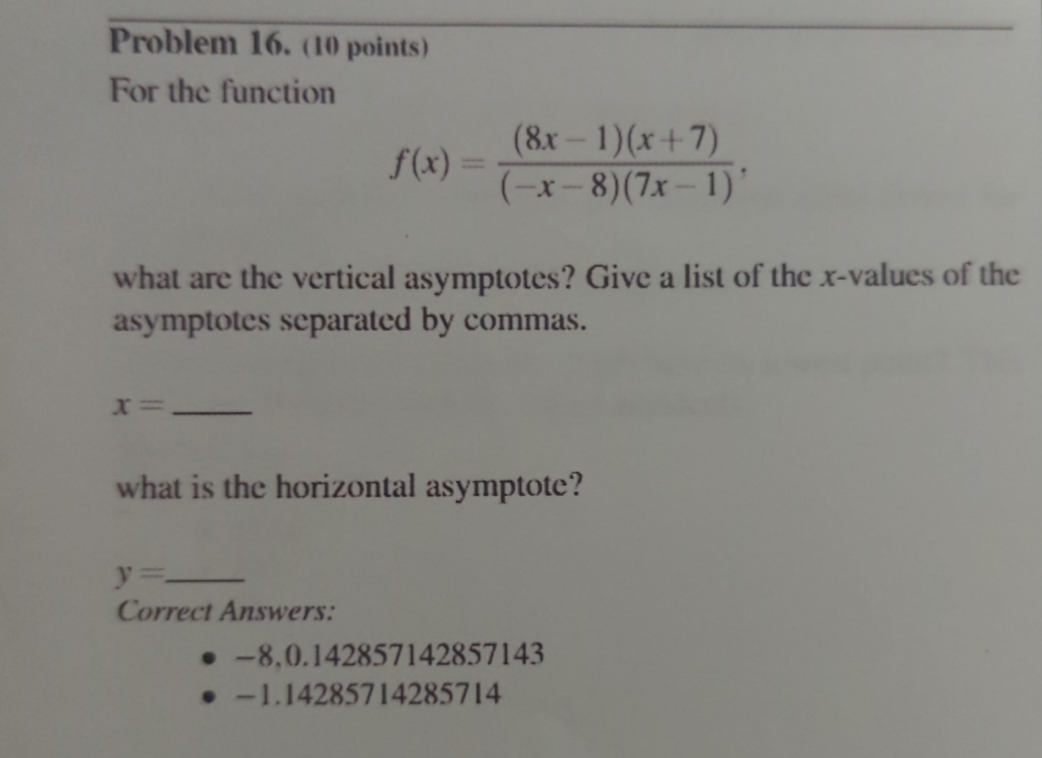 Solved Problem 16. (10 ﻿points)For the | Chegg.com