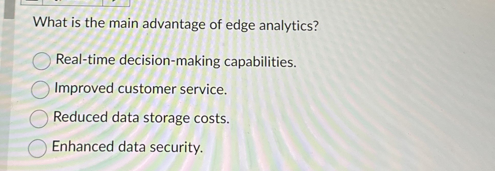 Solved What is the main advantage of edge | Chegg.com