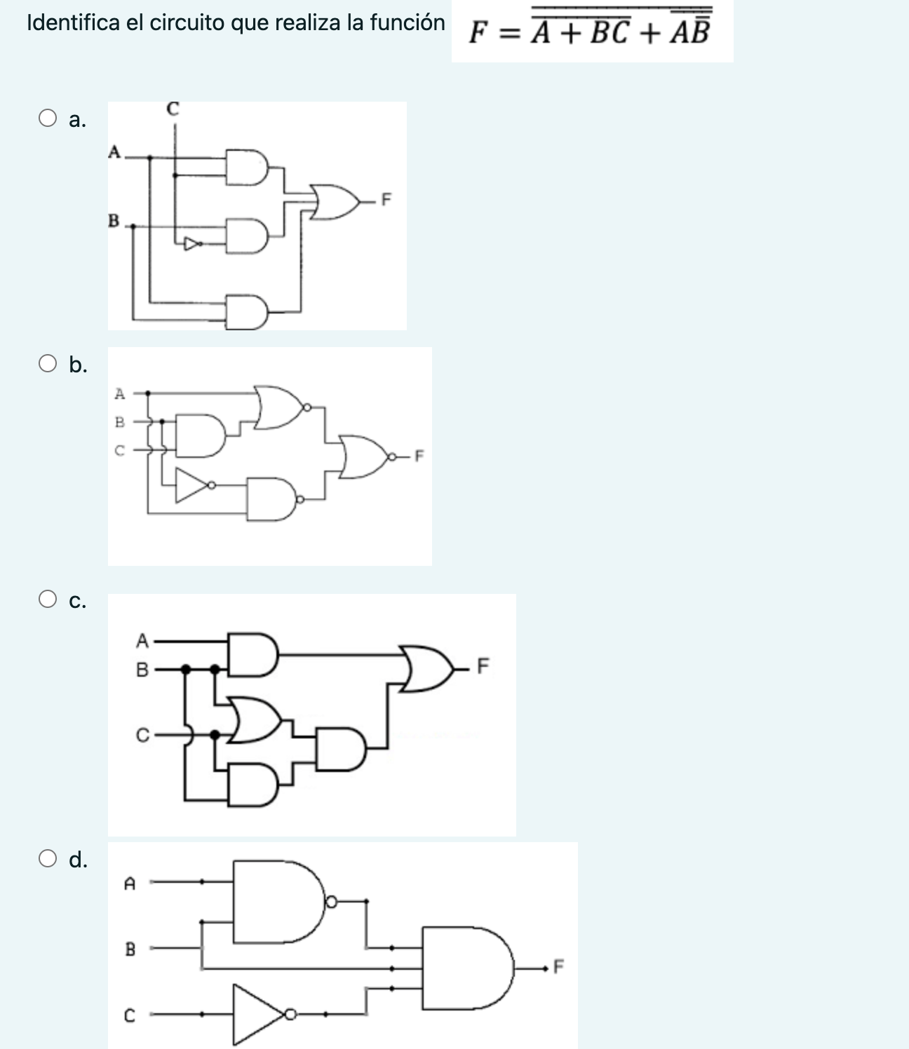 Solved by an EXPERT Identifica el ﻿circuito que realiza la | Chegg.com