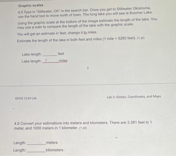 Solved Graphic scales 4.5 Type in "Stillwater, OK" in the | Chegg.com