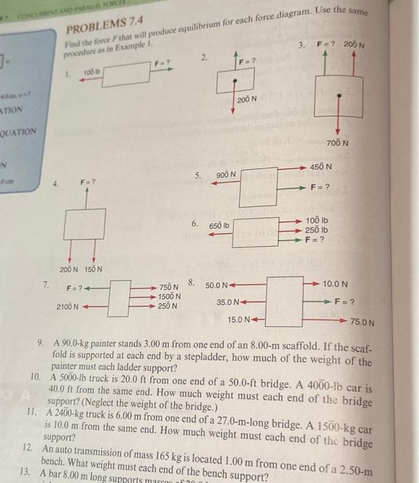 Solved PROBLEMS 7.4 Find the forec F that will produce | Chegg.com