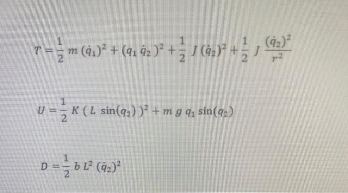 Solved 1 Solve The Equation Using Lagrange Equation Knowing