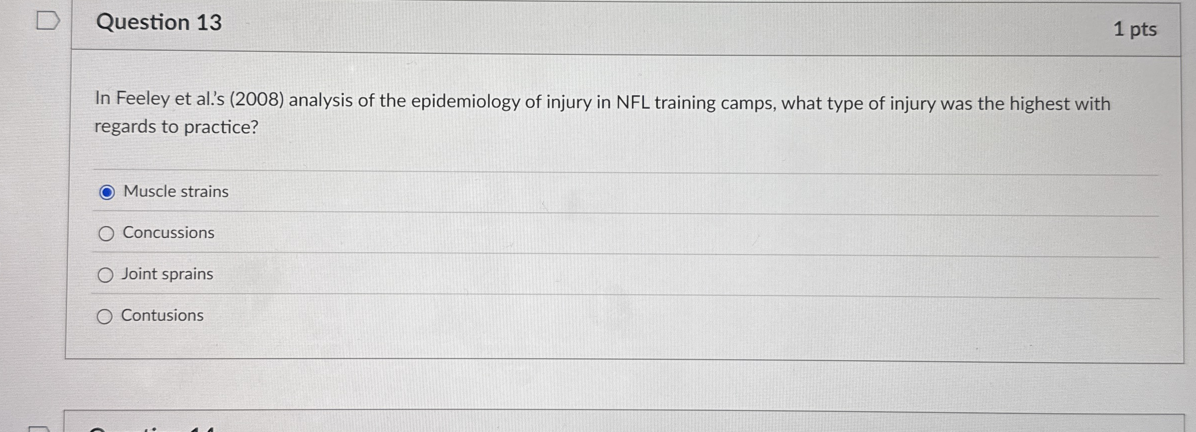Solved Question 131 ﻿ptsIn Feeley et al.'s (2008) ﻿analysis | Chegg.com
