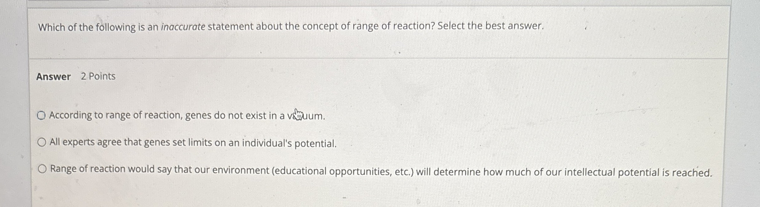Solved Which of the following is an inaccurate statement | Chegg.com