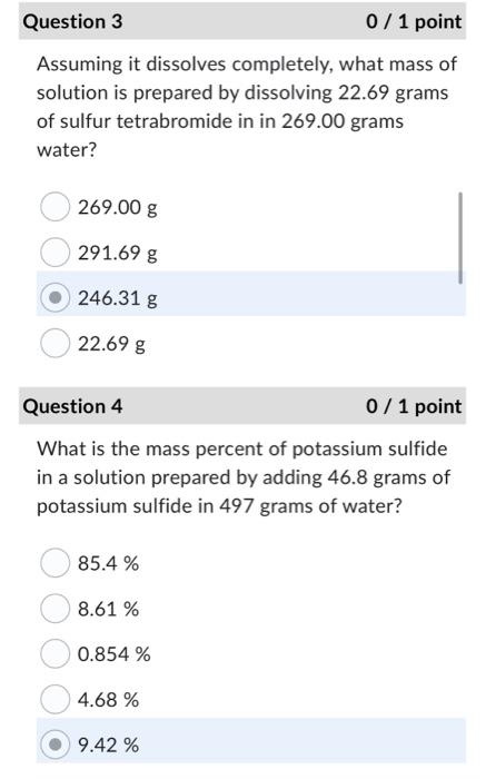 Solved Assuming it dissolves completely, what mass of | Chegg.com
