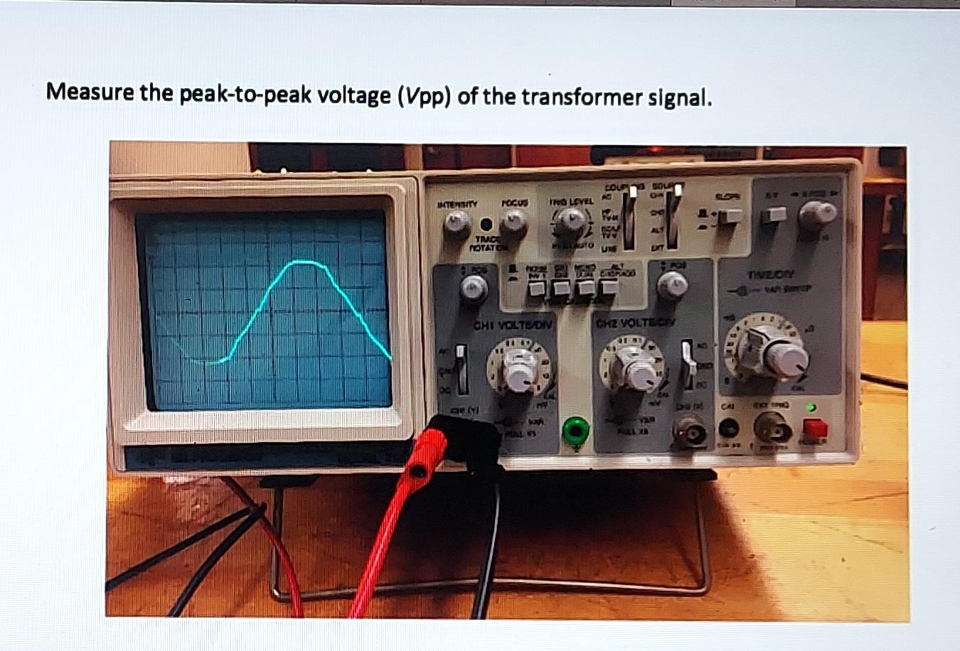 Solved Measure the peak-to-peak voltage (Vpp) of the | Chegg.com