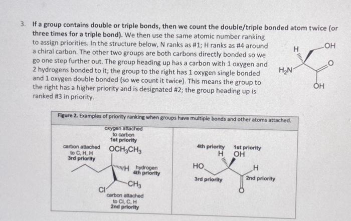 Step 2-Ranking the four groups bonded to the chiral | Chegg.com