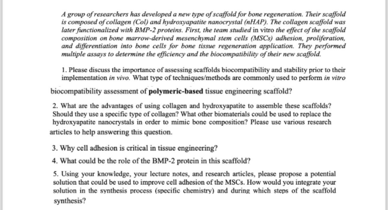 Solved A group of researchers has developed a new type of | Chegg.com