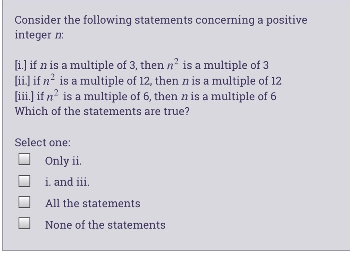 Solved Consider the following statements concerning a | Chegg.com