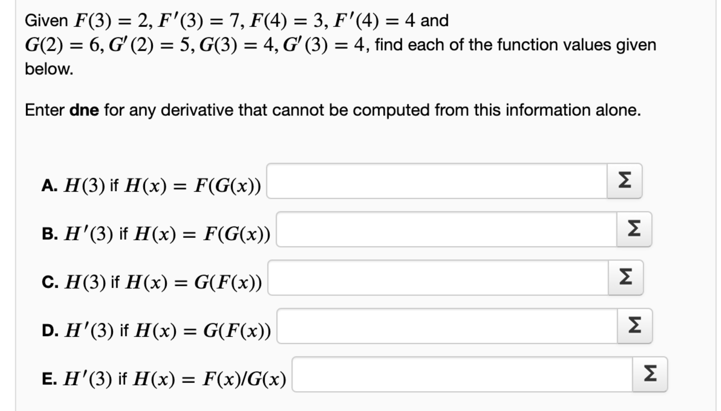 Solved Given F(3)=2,F'(3)=7,F(4)=3,F'(4)=4 | Chegg.com