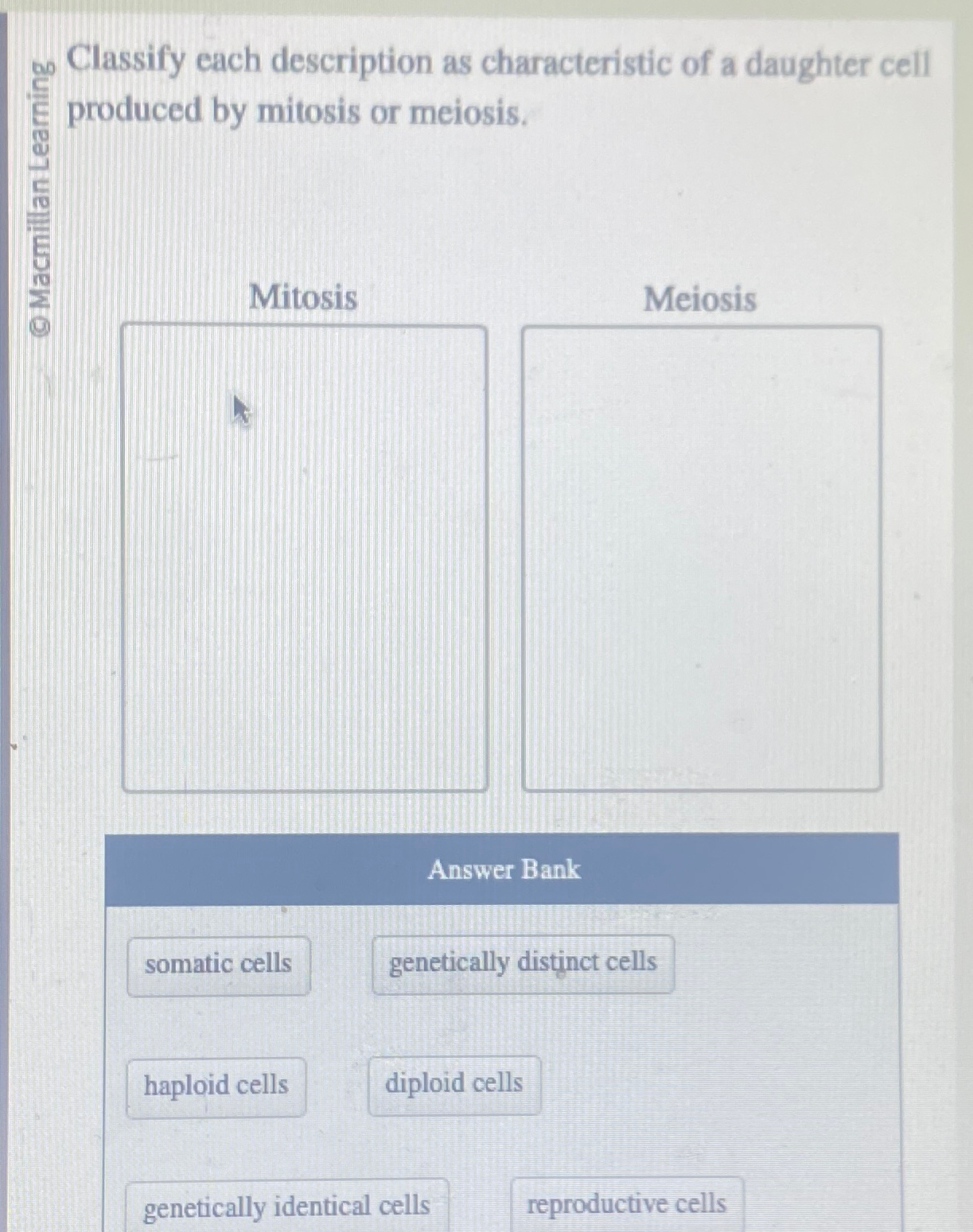 Solved Classify each description as characteristic of a | Chegg.com