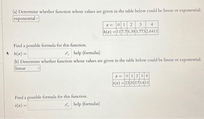 Solved A Determine Whether Function Whose Values Are Given 8524