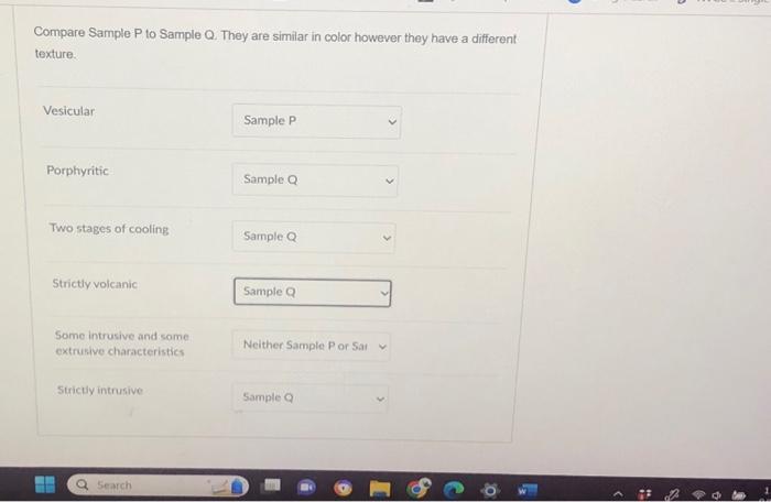 Compare Sample P to Sample Q. They are similar in | Chegg.com