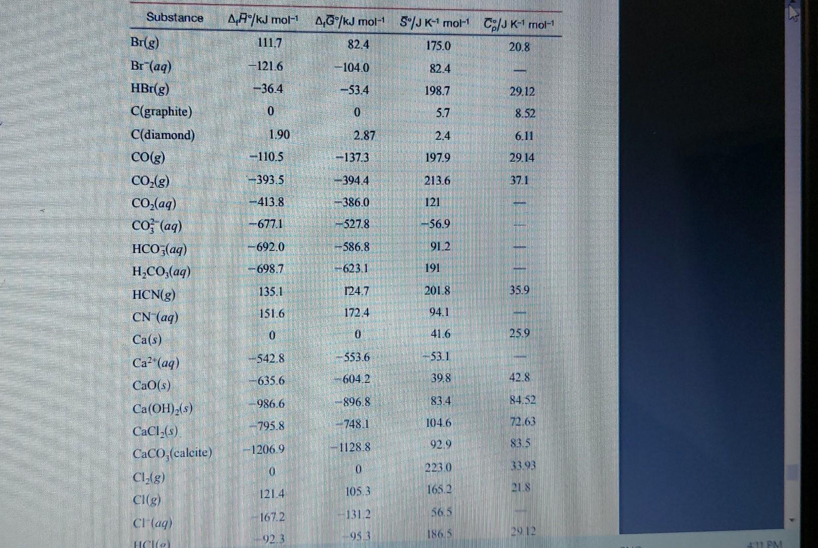 Solved 5. For the reaction H2(g)+Cl2(g)⇋2HCl(g) at 298 K, | Chegg.com