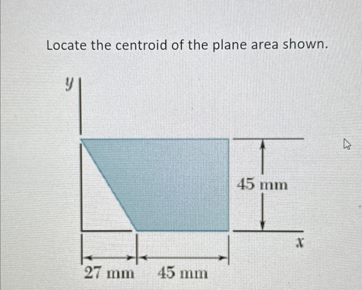 Solved Locate the centroid of the plane area shown. | Chegg.com