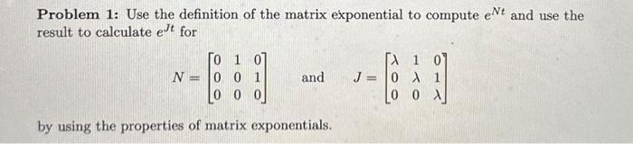 Solved Problem 1: Use the definition of the matrix | Chegg.com