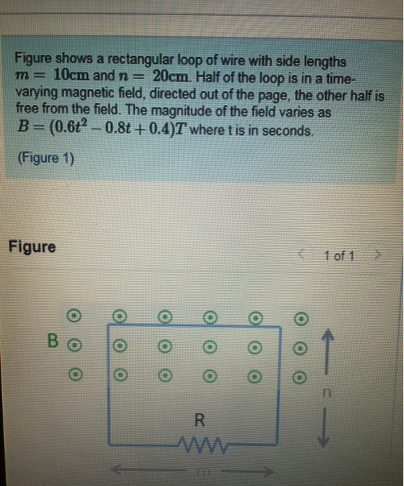 Solved Figure shows a rectangular loop of wire with side | Chegg.com