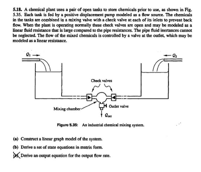 Solved 5.18. A chemical plant uses a pair of open tanks to | Chegg.com