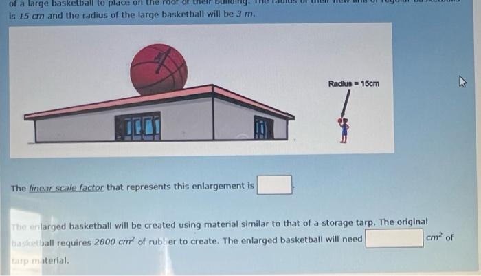 Solved The linear scale factor that represents this | Chegg.com