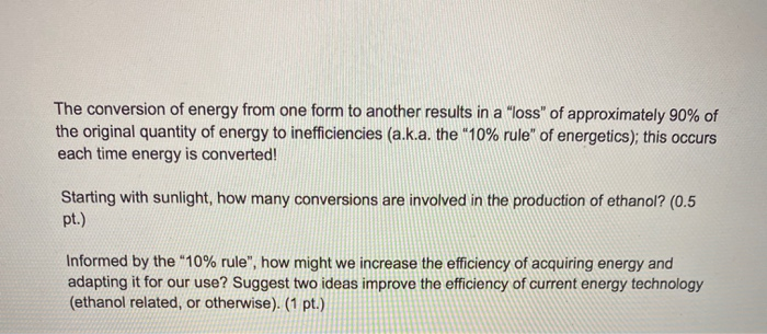The conversion of energy from one form to another | Chegg.com