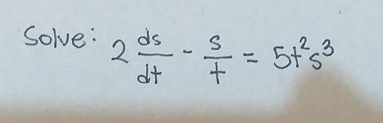 Solved Solve: ds S $ 5+?s3 dt | Chegg.com