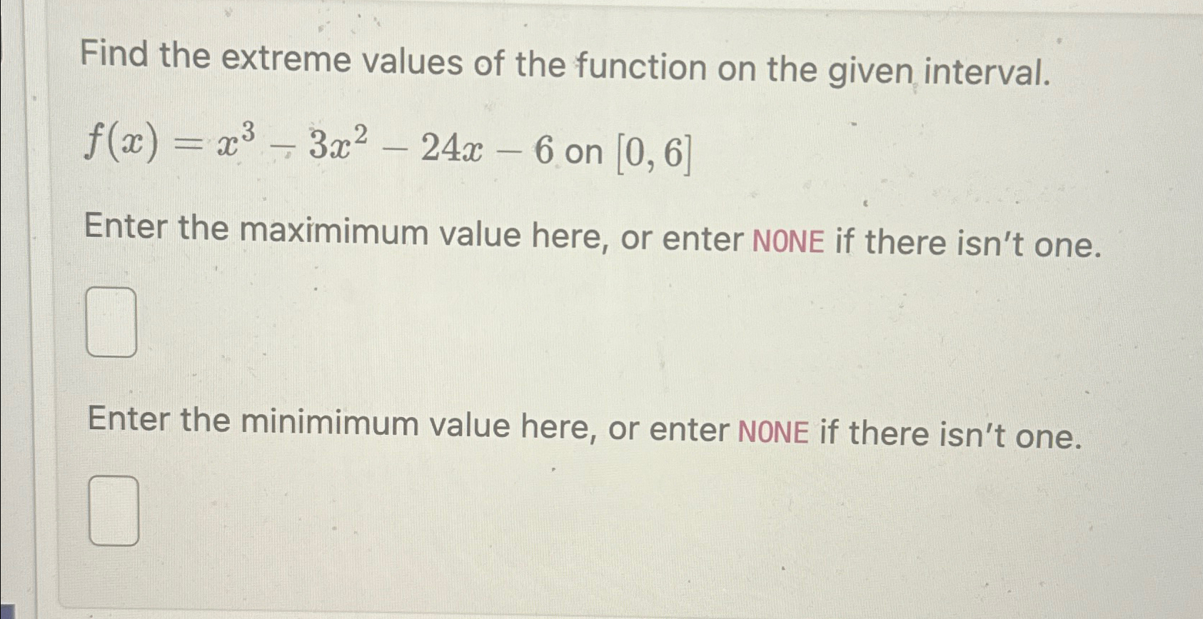 Solved Find the extreme values of the function on the given | Chegg.com