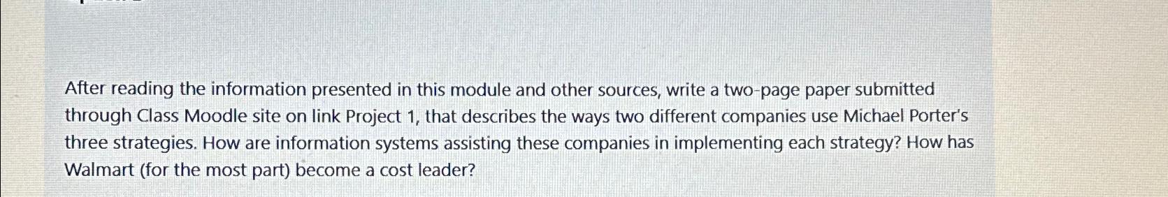 Solved After reading the information presented in this | Chegg.com
