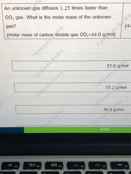 Solved An unknown gas diffuses 1.25 times faster than CO2 | Chegg.com