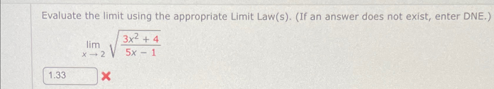 Solved Evaluate the limit using the appropriate Limit | Chegg.com