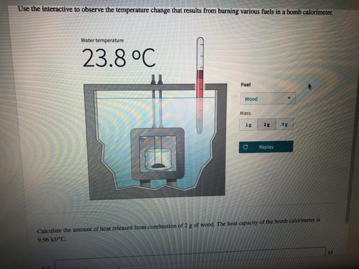 Use the interactive to observe the temperature change | Chegg.com