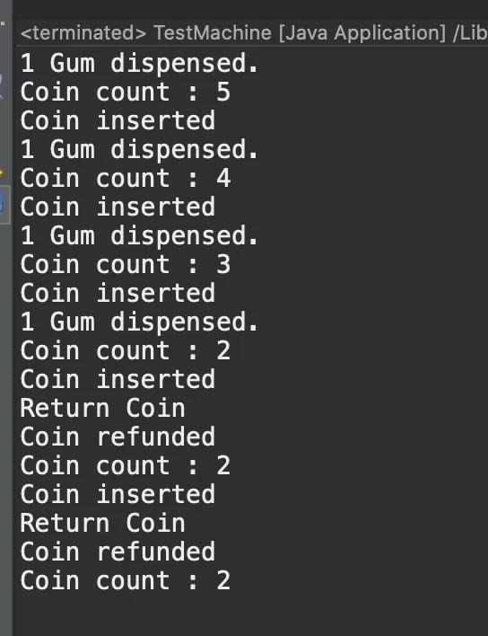Create a java, machine that just accept coins. | Chegg.com