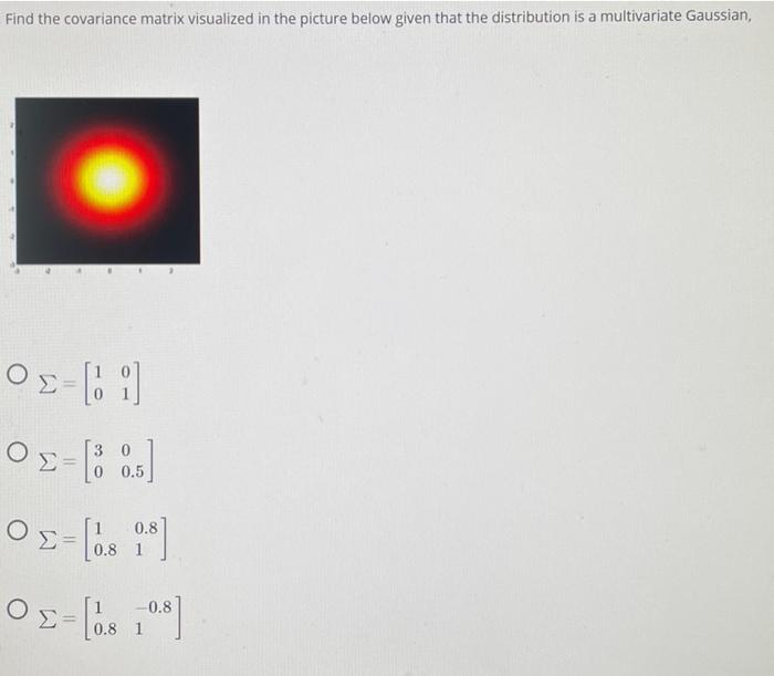 Solved Find the covariance matrix visualized in the picture | Chegg.com