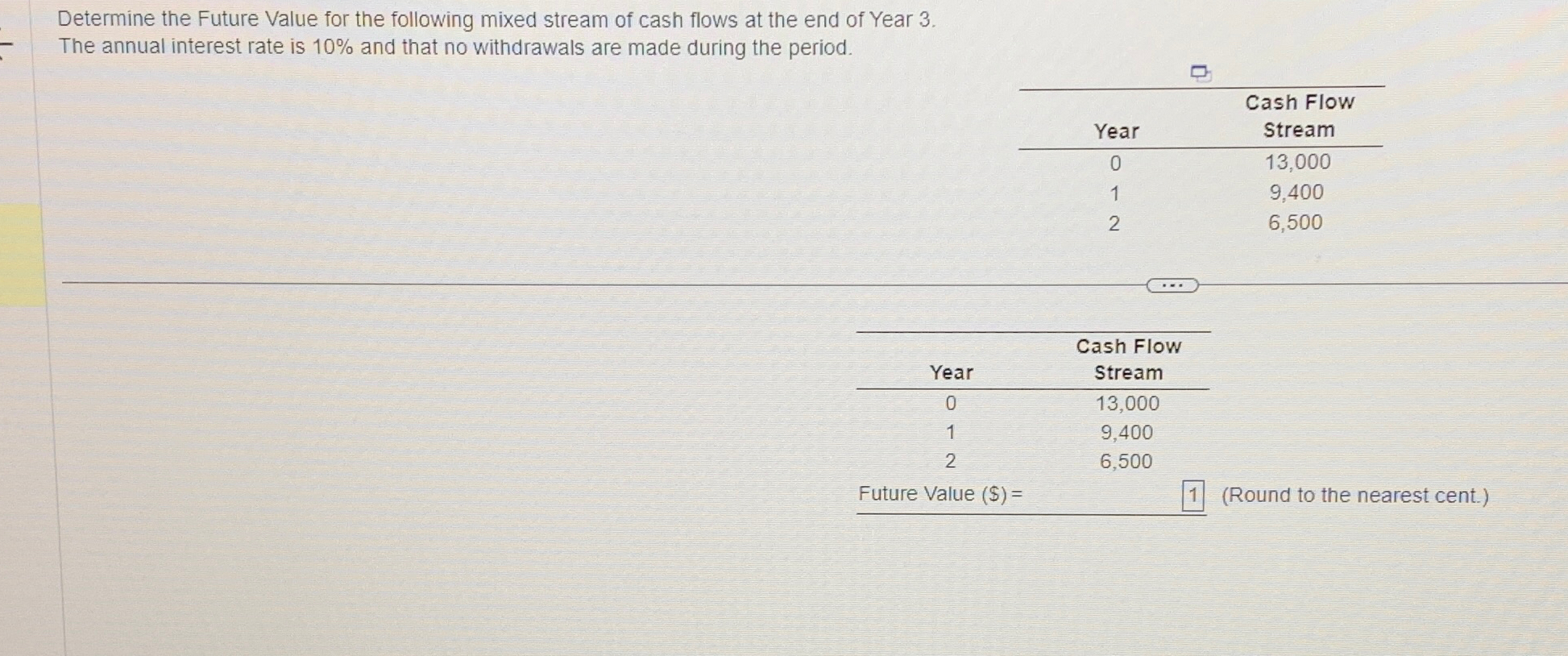 Solved Determine the Future Value for the following mixed | Chegg.com