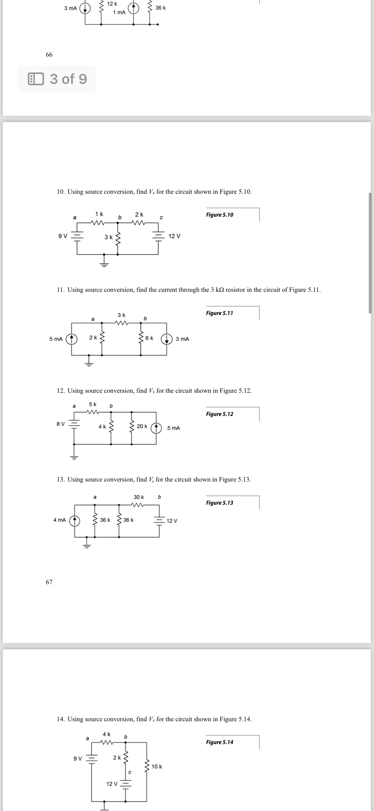 663 ﻿of 910. ﻿Using source conversion, find Vb ﻿for | Chegg.com