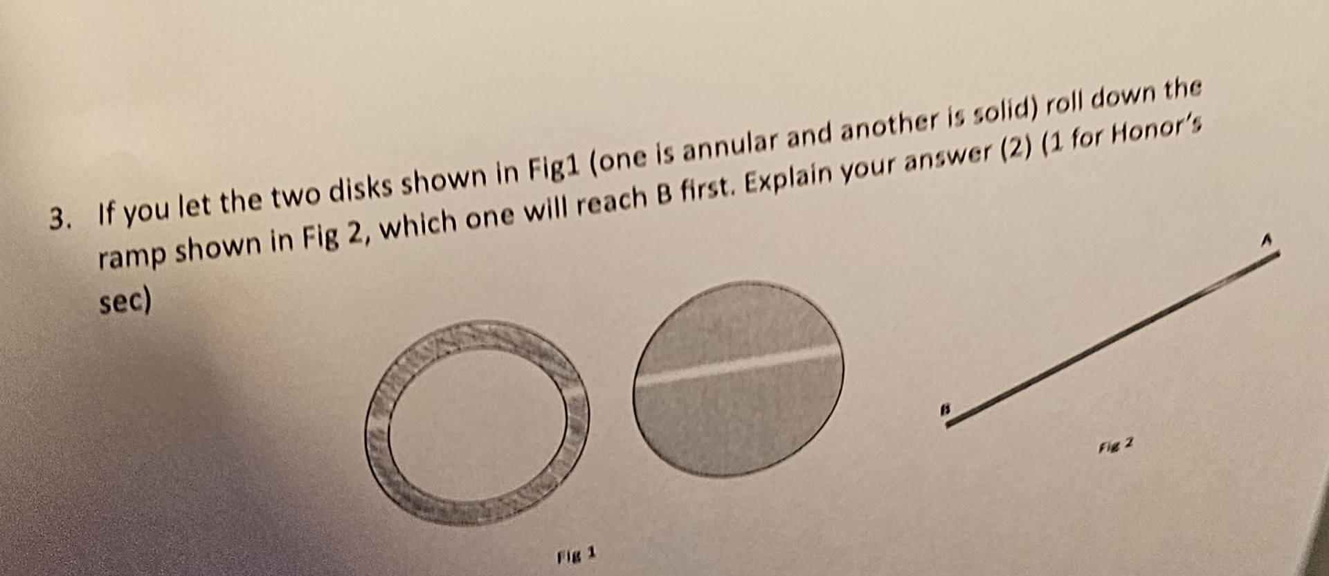 Solved If you let the two disks shown in Fig1 (one is | Chegg.com