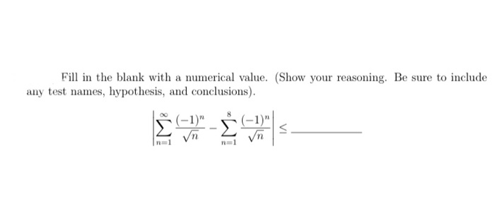 Solved Fill in the blank with a numerical value. (Show your | Chegg.com
