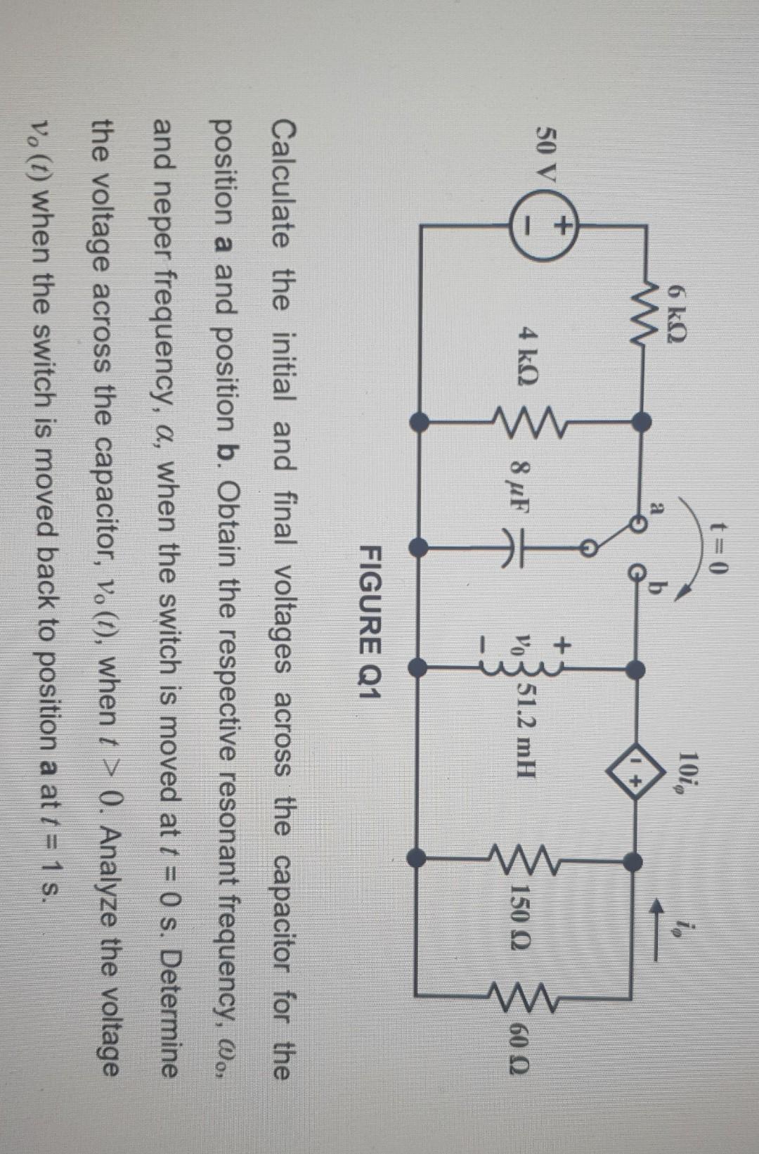 Solved Consider the capacitive switching circuit shown in | Chegg.com