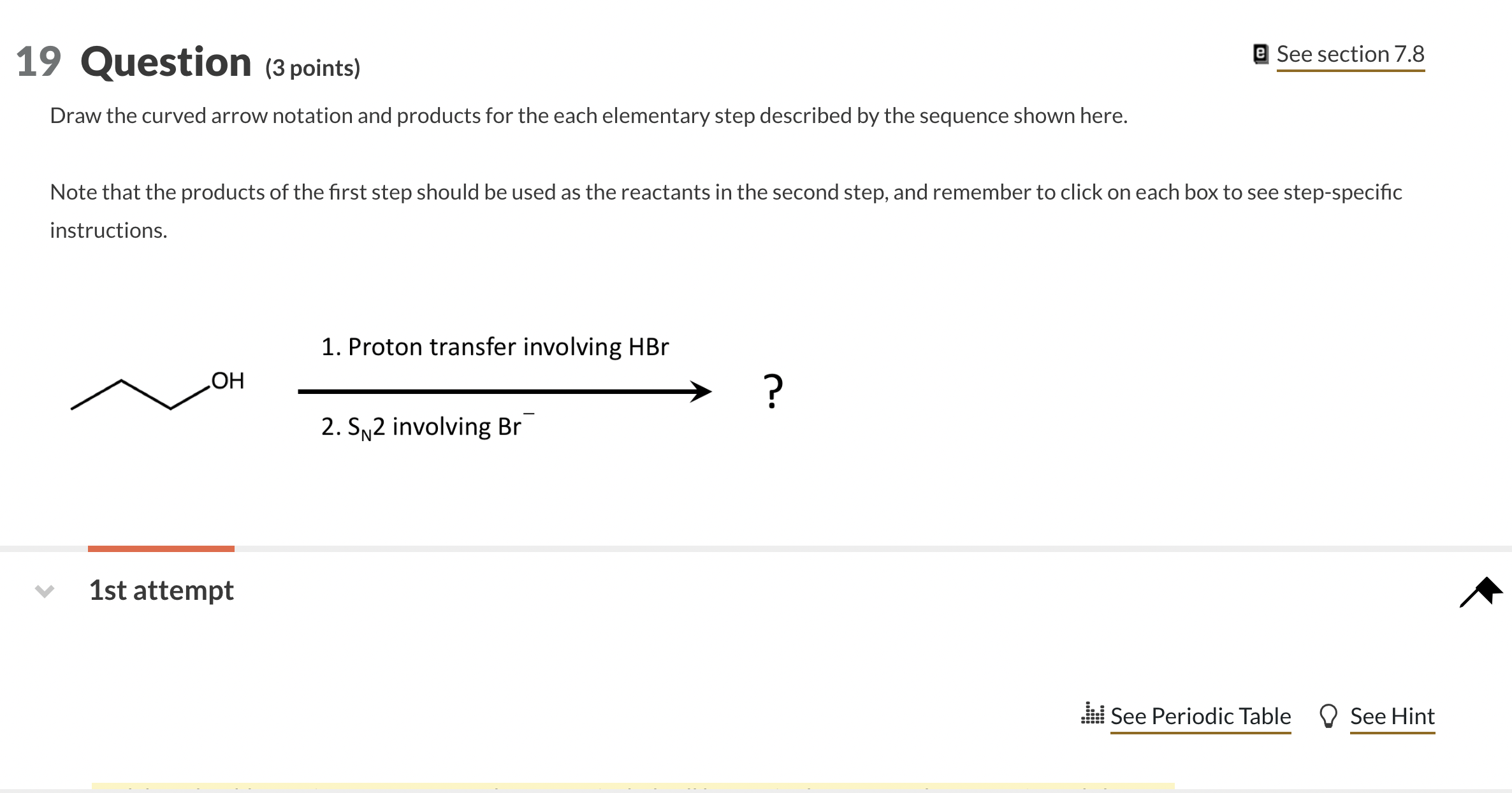 Solved 19 ﻿Question (3 ﻿points)Draw the curved arrow | Chegg.com