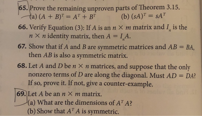 Solved 65. Prove the remaining unproven parts of Theorem | Chegg.com