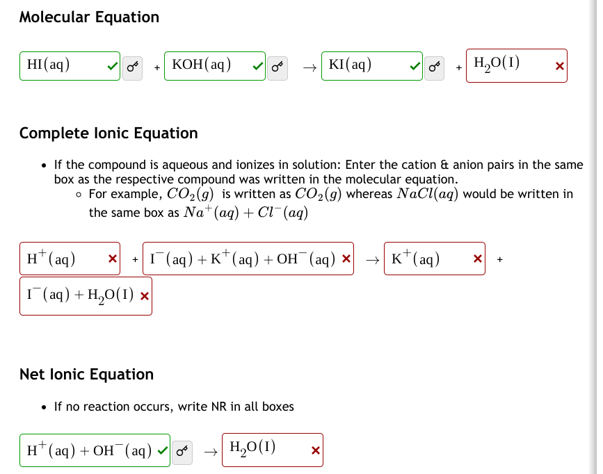 Solved Molecular EquationComplete lonic EquationIf the | Chegg.com