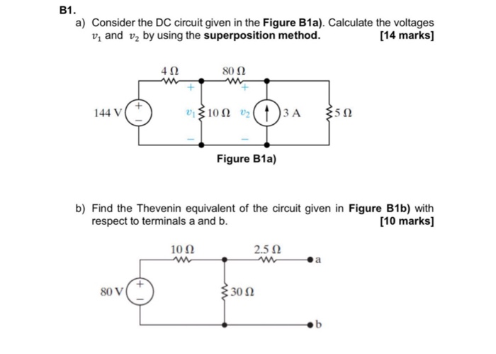 Solved B1. a) Consider the DC circuit given in the Figure | Chegg.com