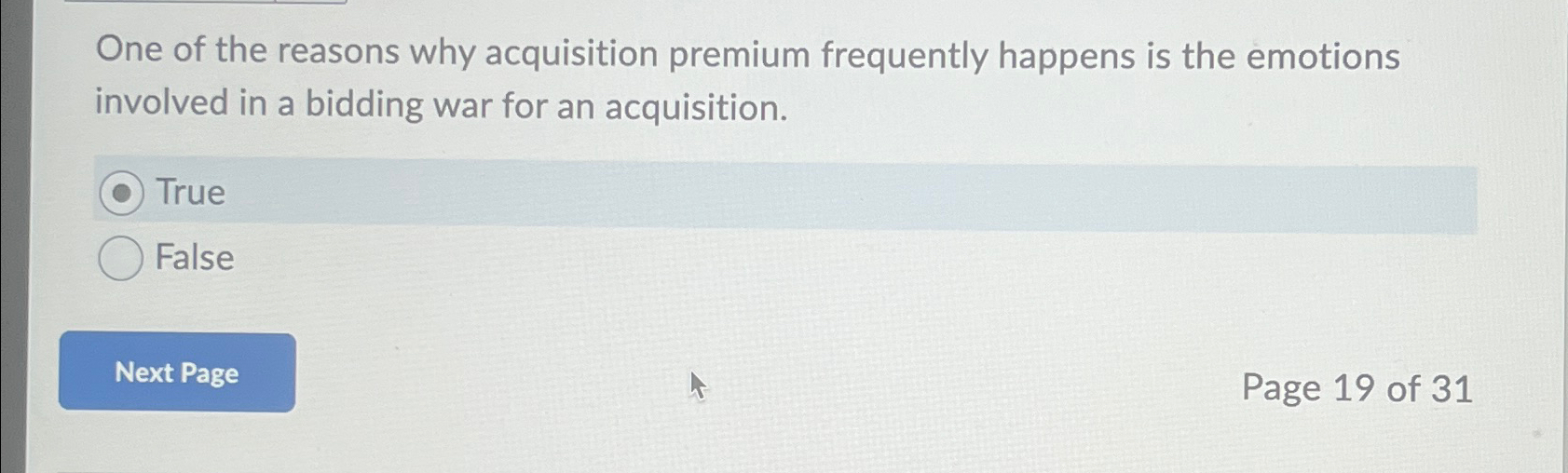 Solved One of the reasons why acquisition premium frequently | Chegg.com