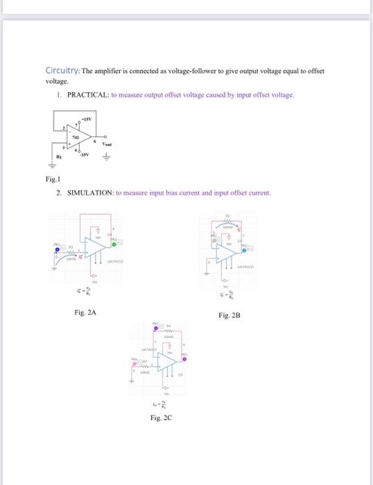Solved Circuitry: The amplifier is connected as | Chegg.com