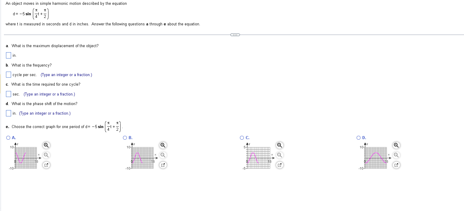 Solved An object moves in simple harmonic motion described | Chegg.com