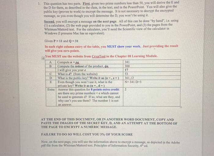 Solved 1. This question has two parts. First, given two | Chegg.com