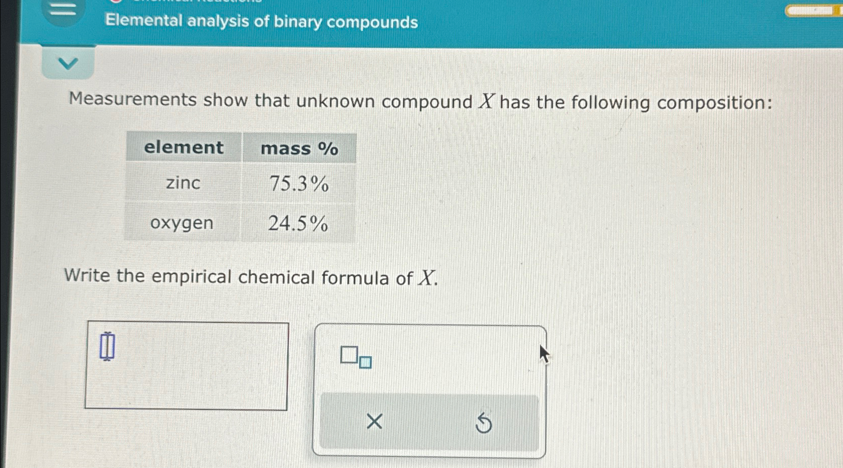 Solved Elemental analysis of binary compoundsMeasurements | Chegg.com