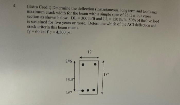 Solved (Extra Credit) Determine the deflection | Chegg.com